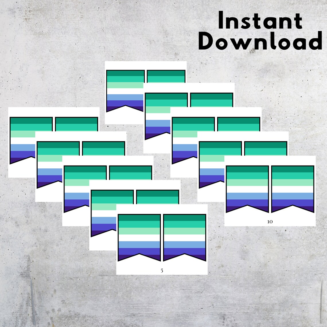 Gay Pride Flags Printable PDF Pride Month Banner, Printable Pride Party ...