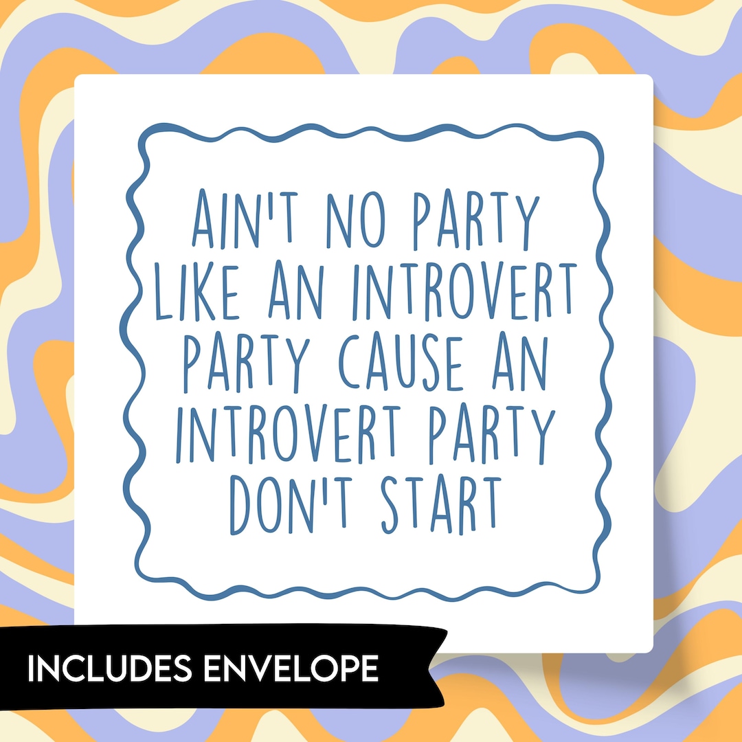 Square Printable Birthday Card DIGITAL PDF Card, Ain't No Party Like an ...