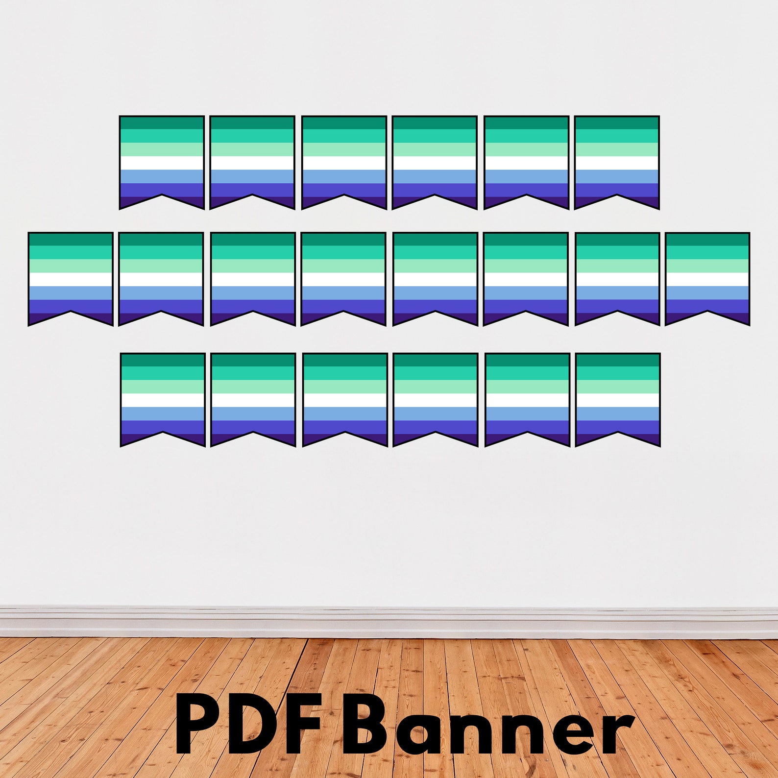 Gay Pride Flags Printable PDF Pride Month Banner, Printable Pride Party ...