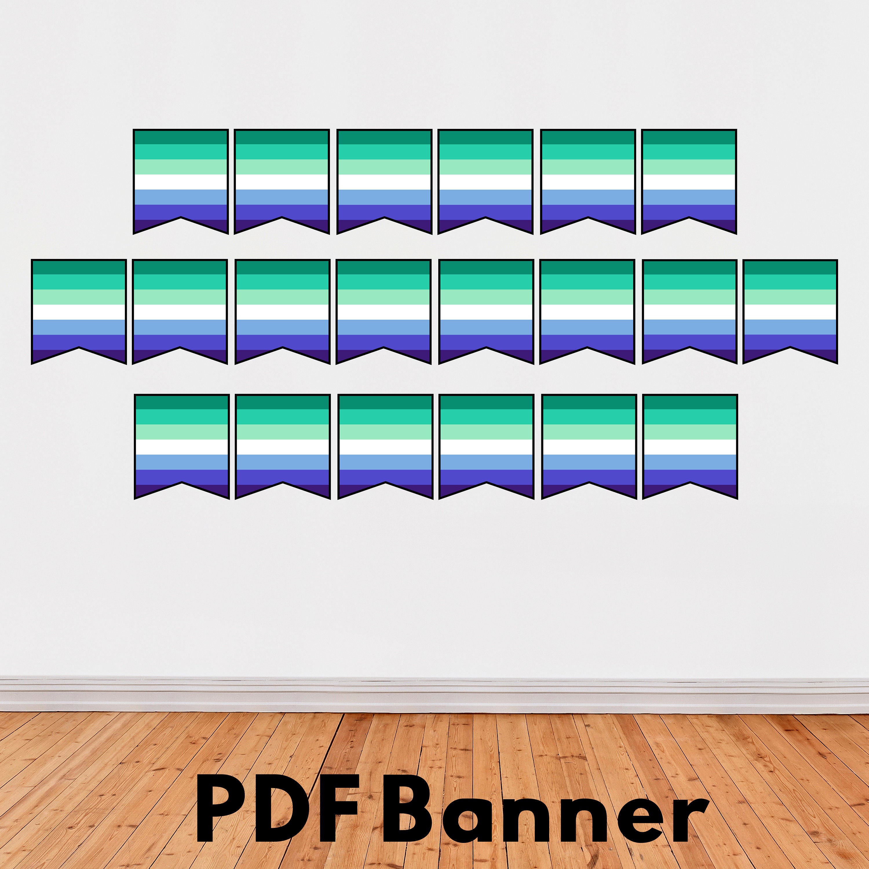Gay Pride Flags Printable PDF Pride Month Banner, Printable Pride Party ...