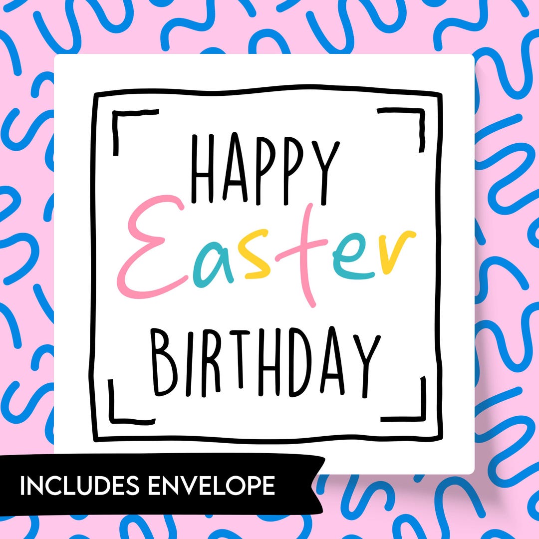 Happy Easter Birthday Printable Card, DIGITAL PDF Funny Sarcastic ...