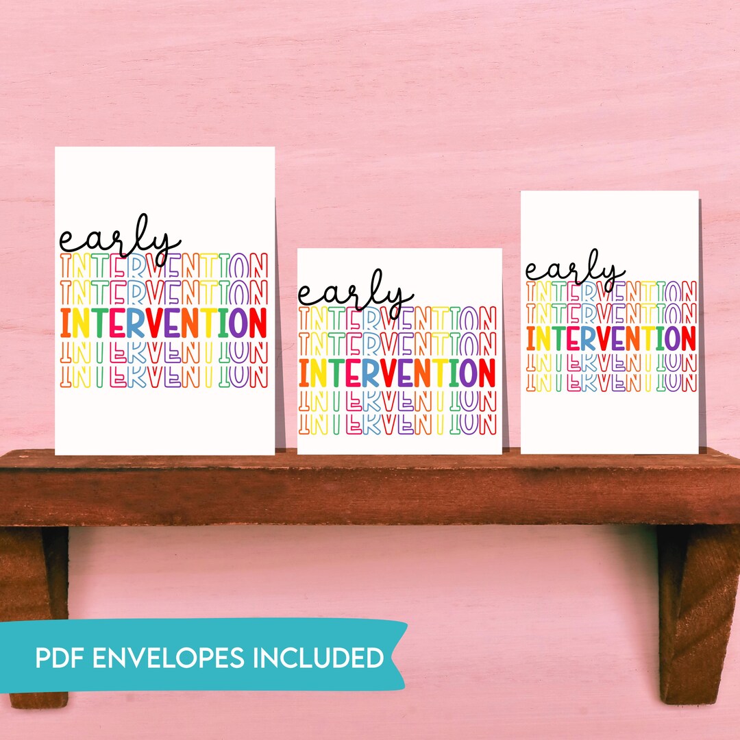 Early Intervention Printable Card DIGITAL PDF, Developmental Specialist ...