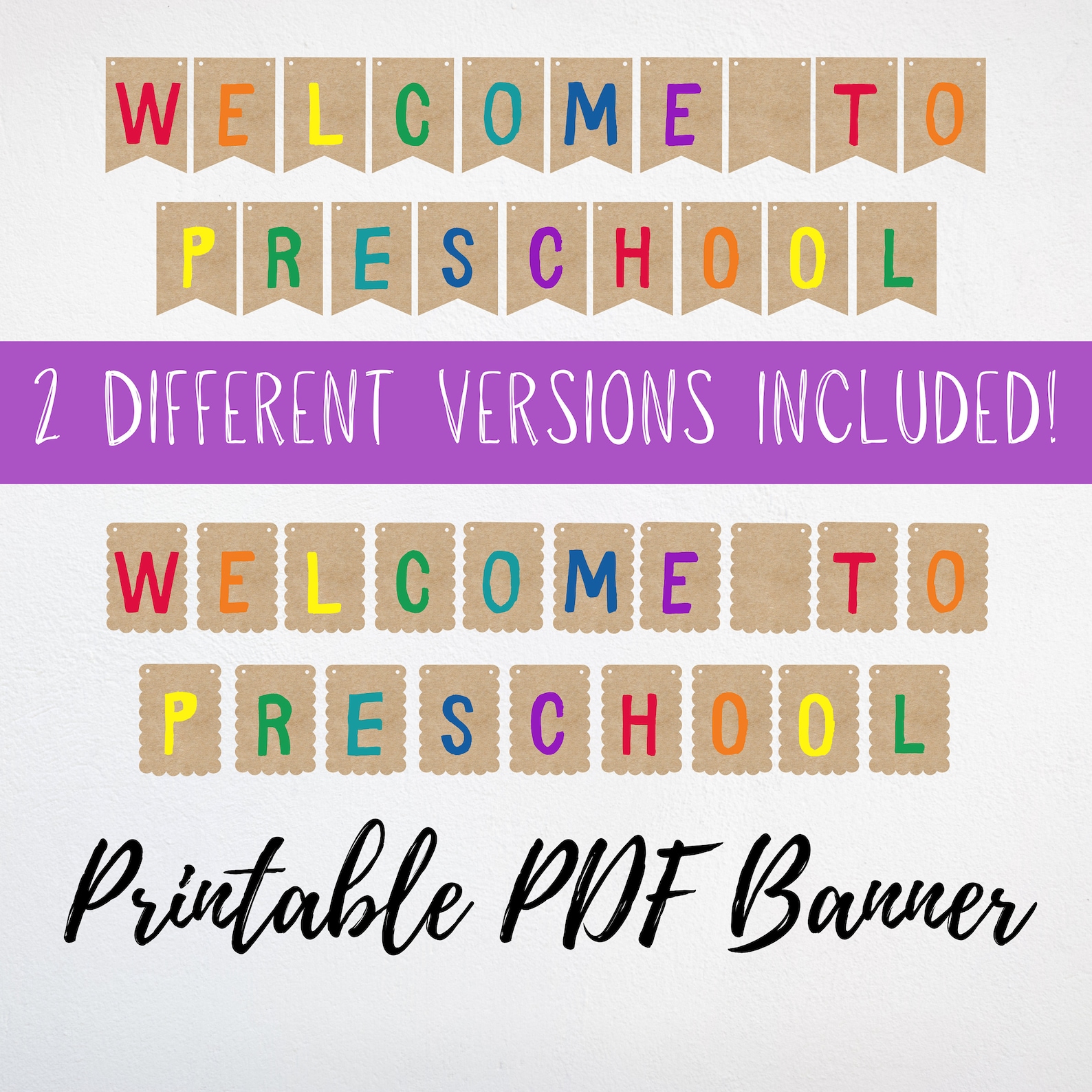Welcome to Preschool Printable Banner Set, Preschool Classroom Decor ...