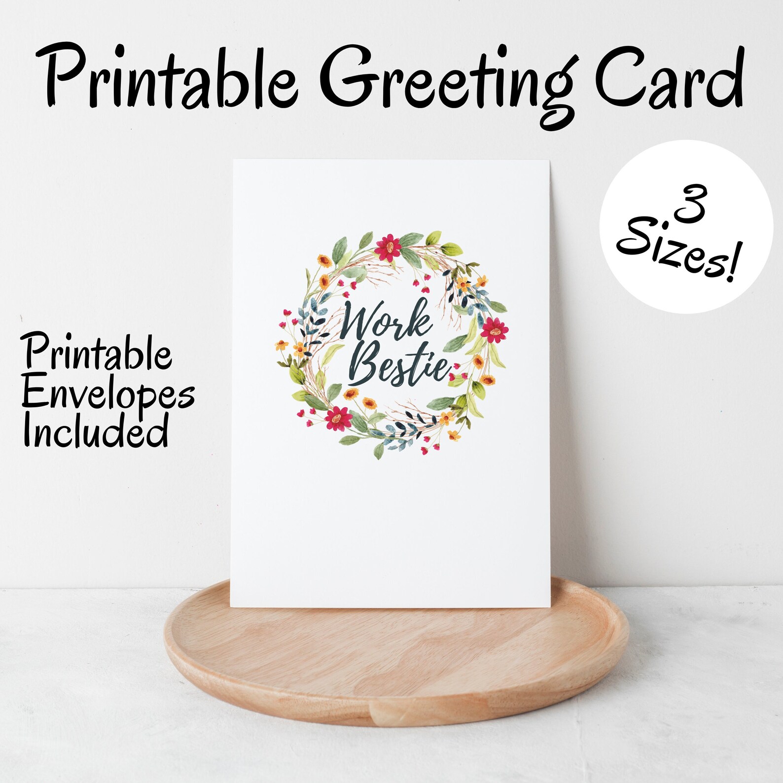 Work Bestie Printable Holiday Card DIGITAL PDF Printable - Etsy