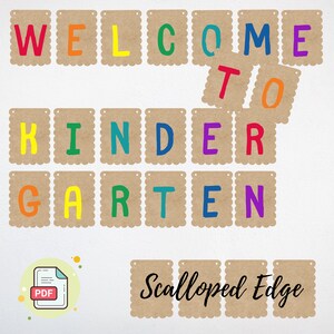 Welcome to Kindergarten Printable Banner Set, Kindergarten Classroom ...