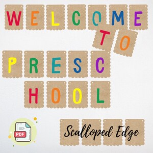 Welcome to Preschool Printable Banner Set, Preschool Classroom Decor ...