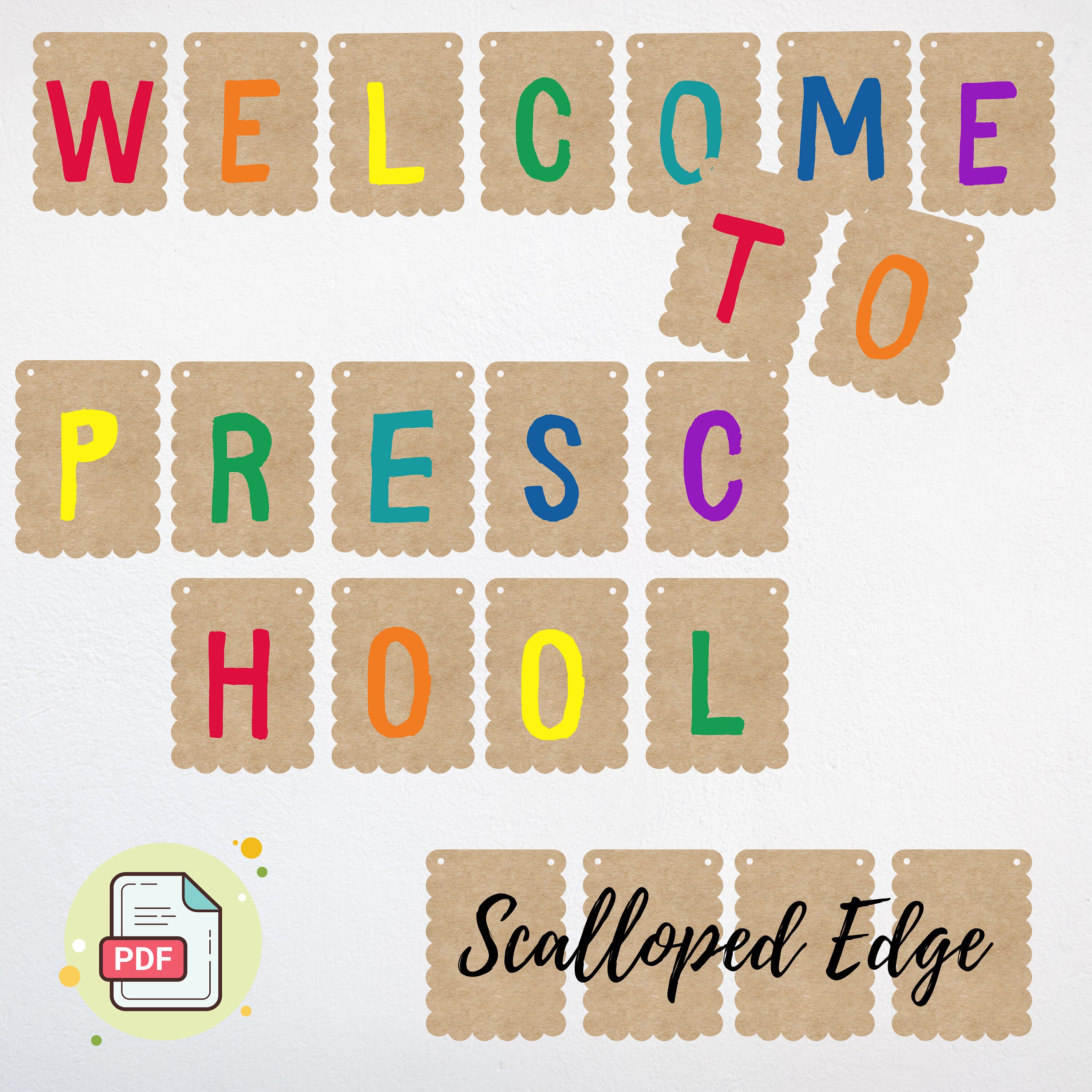 Welcome to Preschool Printable Banner Set, Preschool Classroom Decor ...