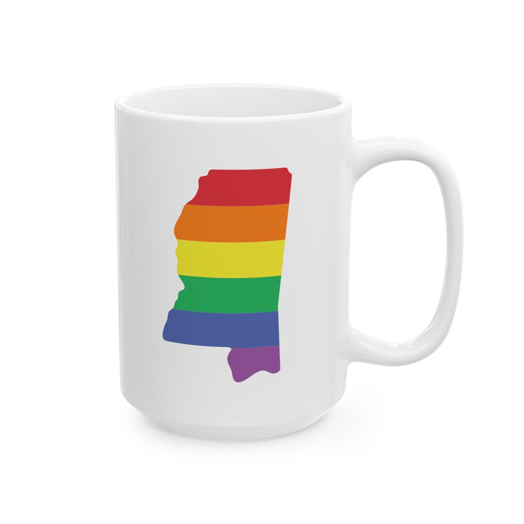 Mississippi Pride Flag Mug, FREE SHIPPING, State Pride, Pride Month Mug ...