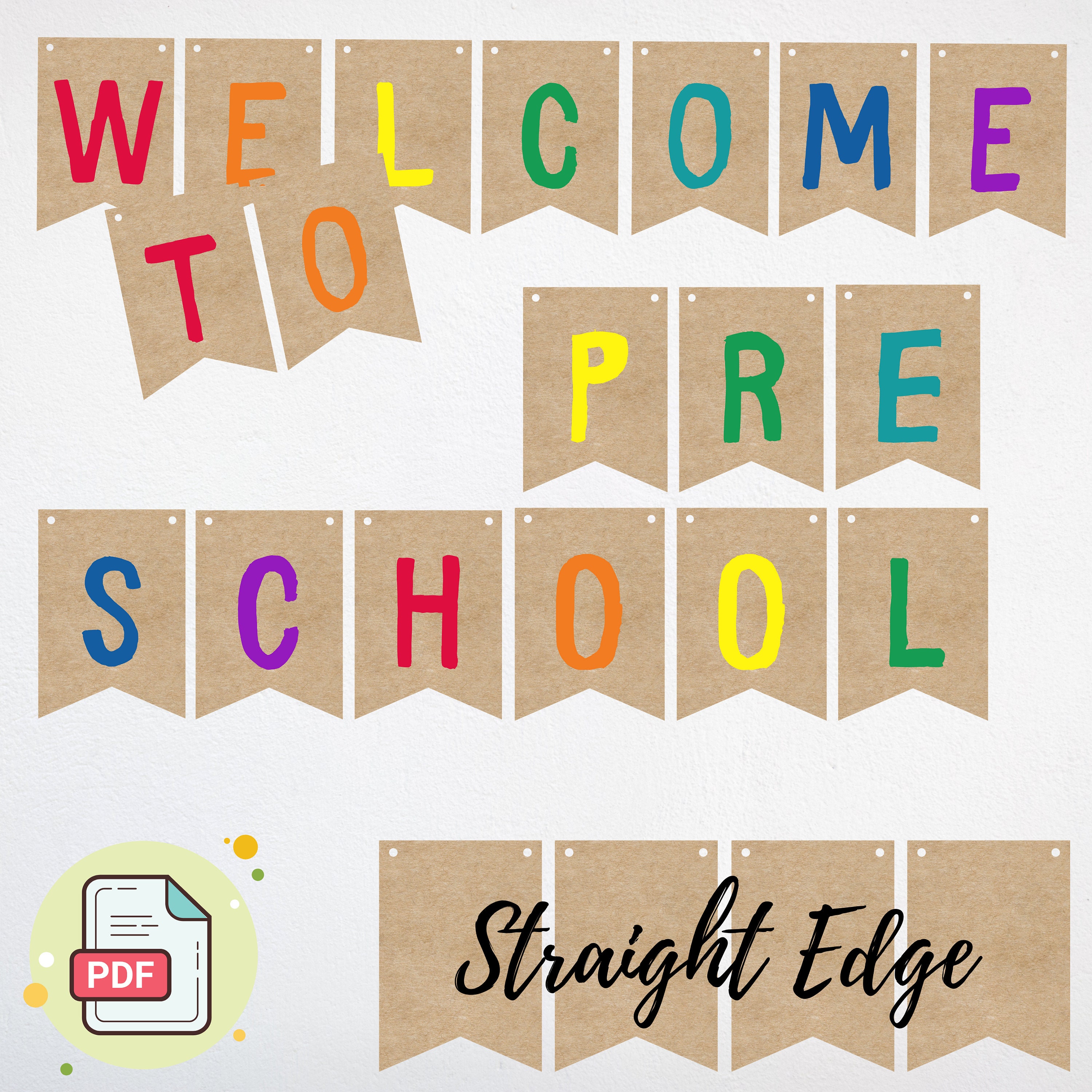 Welcome to Preschool Printable Banner Set, Preschool Classroom Decor ...