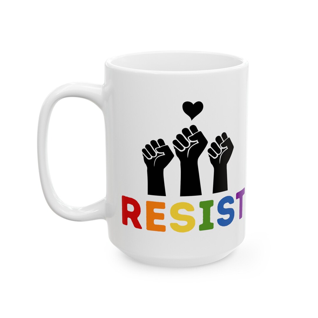 BLM Pride Resist Pride Flag Mug, Pride Mug Gift for Friends, Rainbow ...