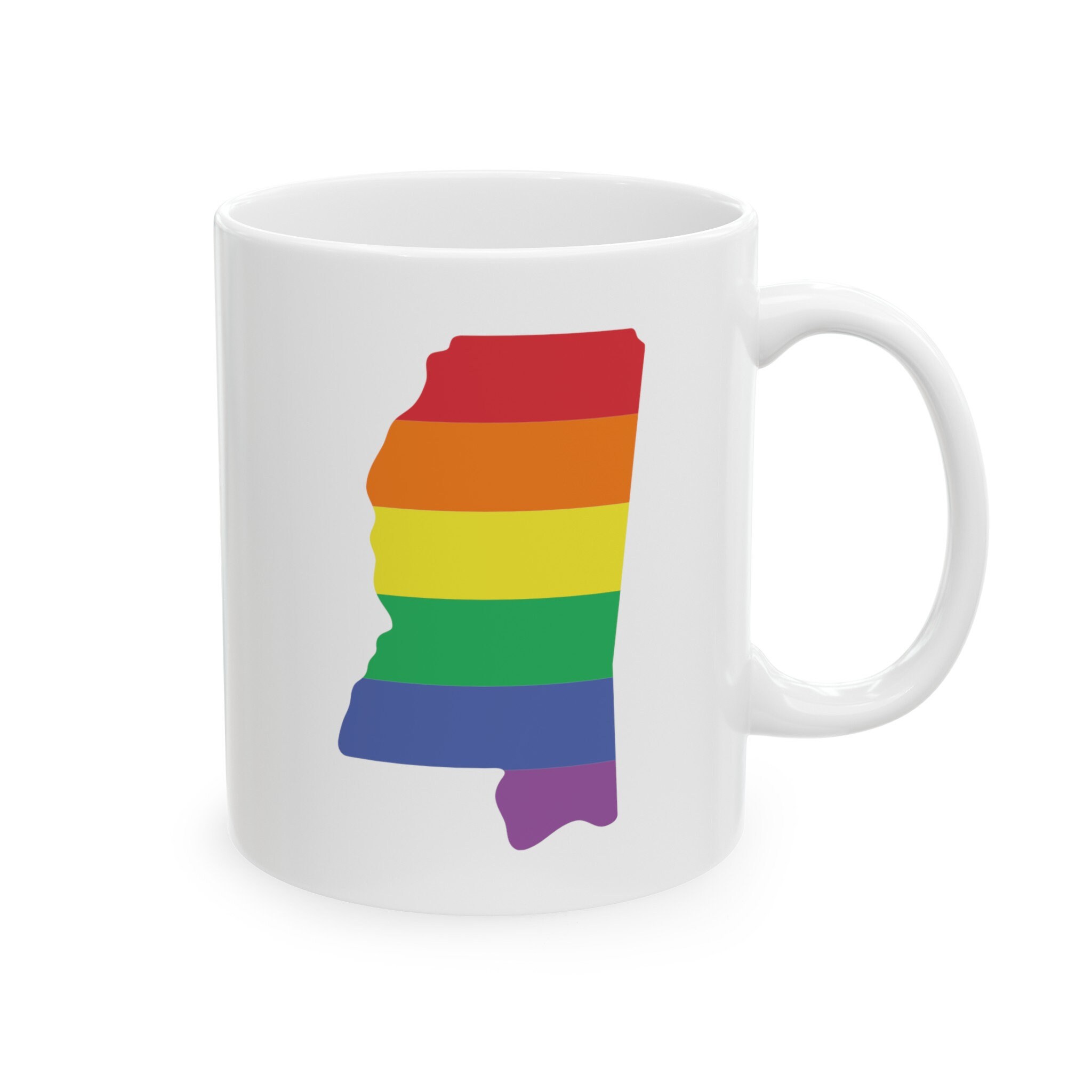 Mississippi Pride Flag Mug, FREE SHIPPING, State Pride, Pride Month Mug ...