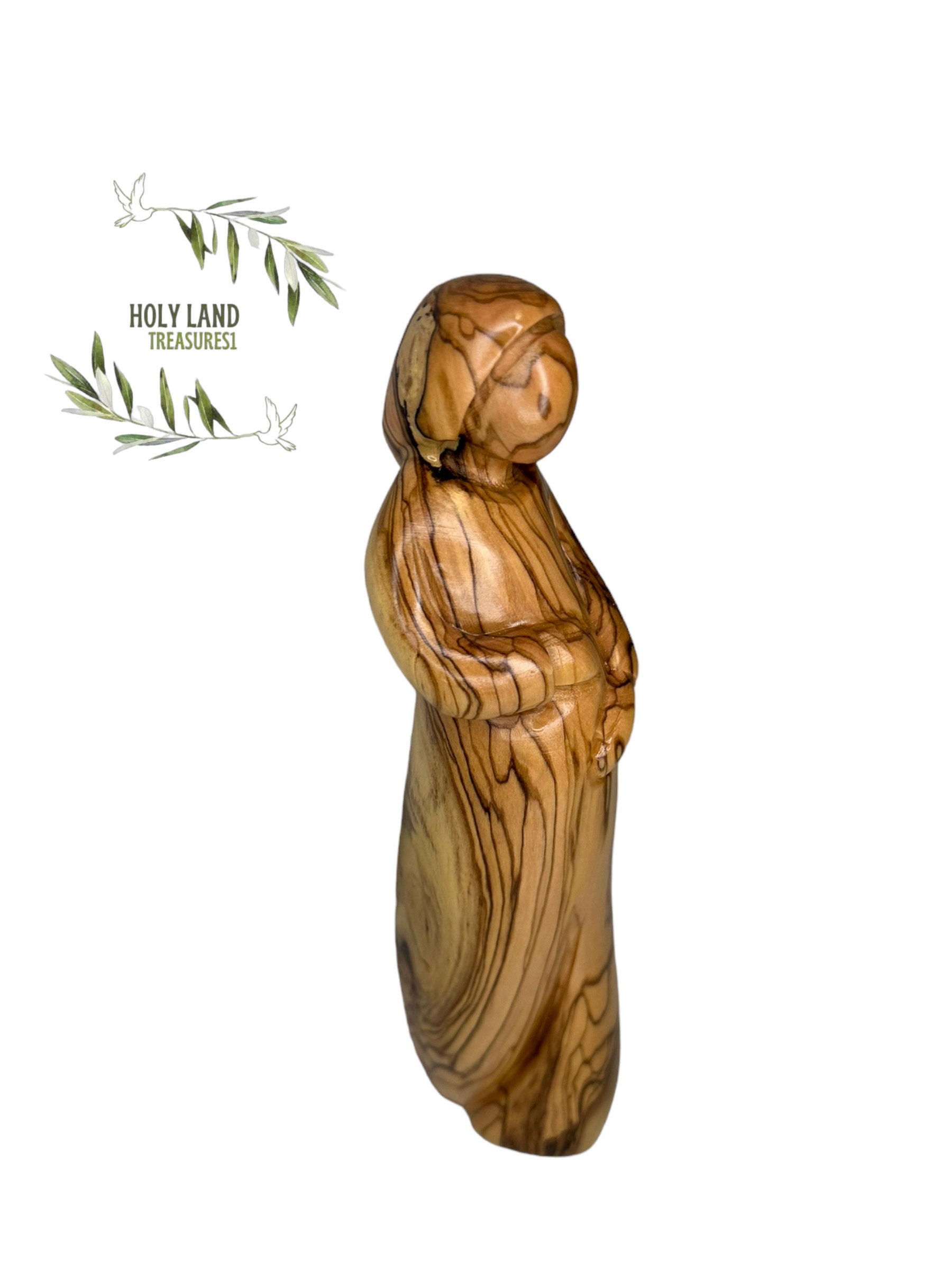 Olive Wood Pregnant Mother Mary Statue Virgin Mary Figurine - Etsy