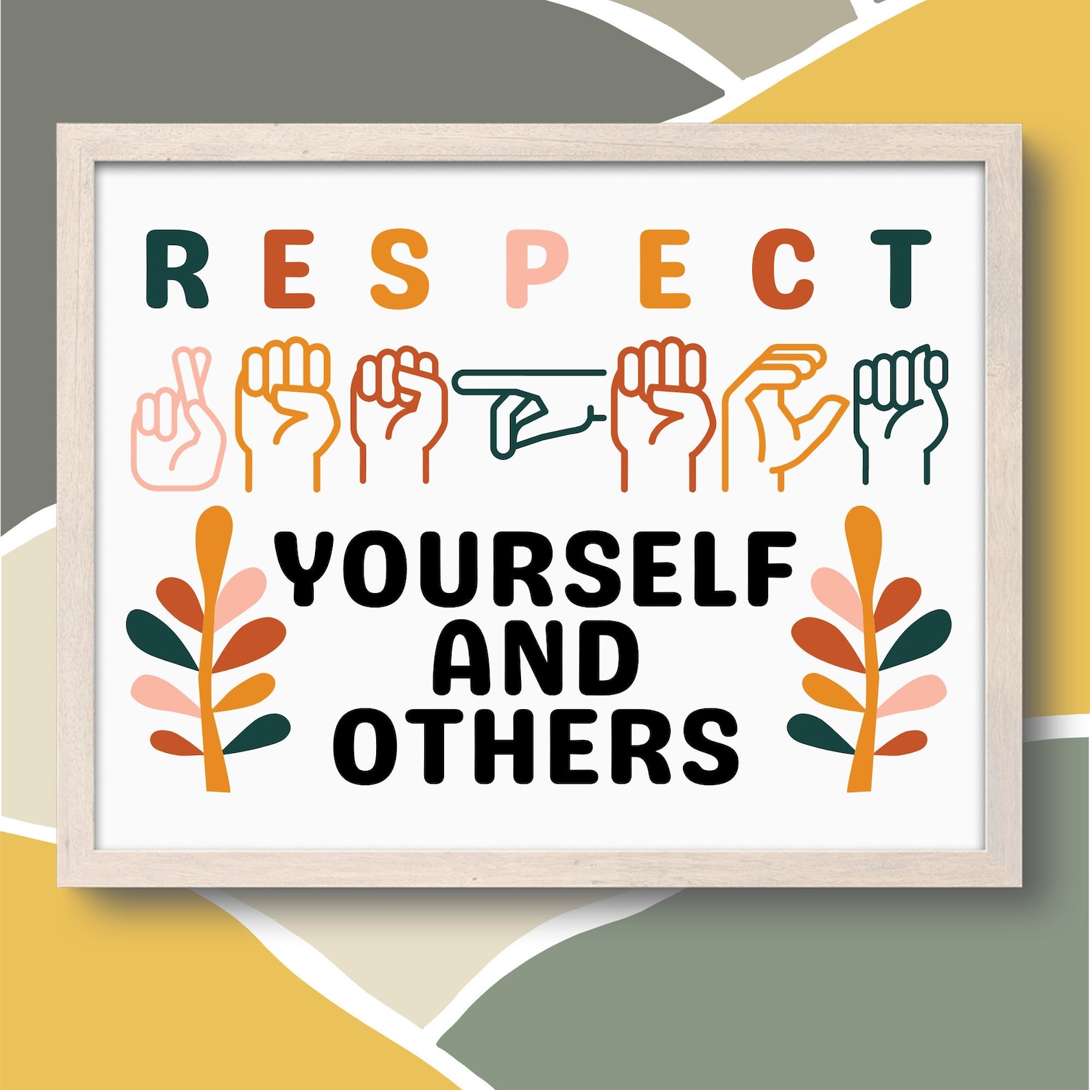 Respect Poster | American Sign Language Wall Poster | ASL | Inclusive ...