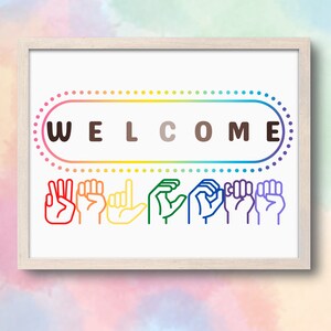 Welcome Poster | American Sign Language Wall Poster | ASL | Inclusive ...