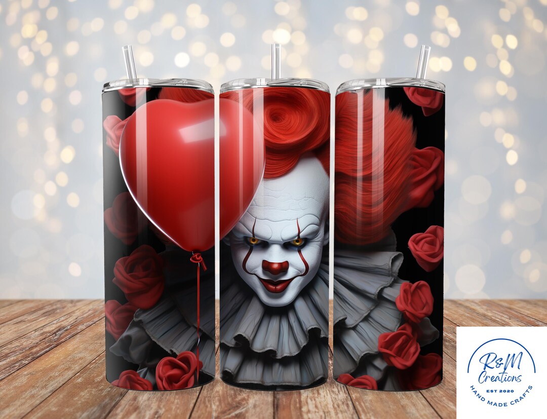 Halloween Scary Red Clown 20oz Tumbler, for Hot Coffee and Hot Drinks ...