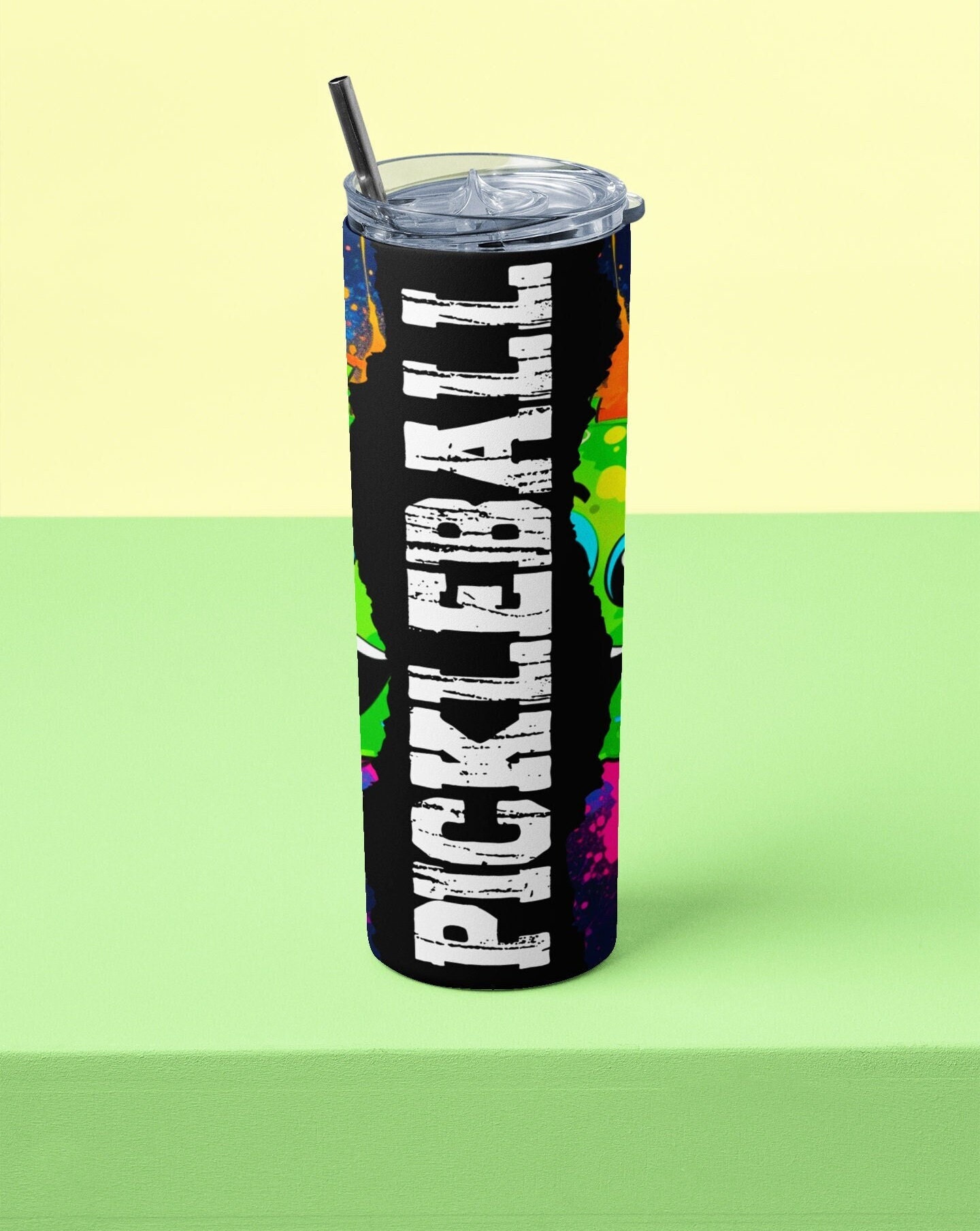 Colorful Pickleball Fan 20oz Tumbler, for Hot and Cold Beverages ...
