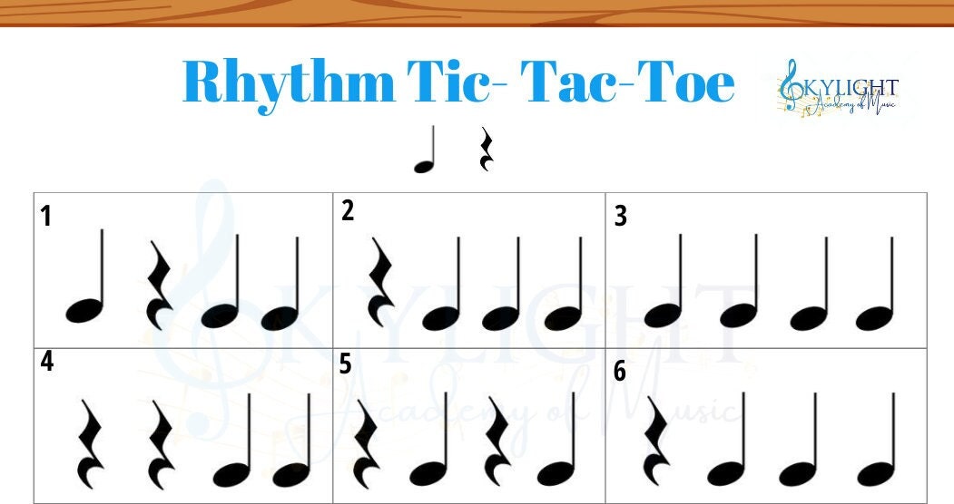 Rhythm Tic Tac Toe - Etsy