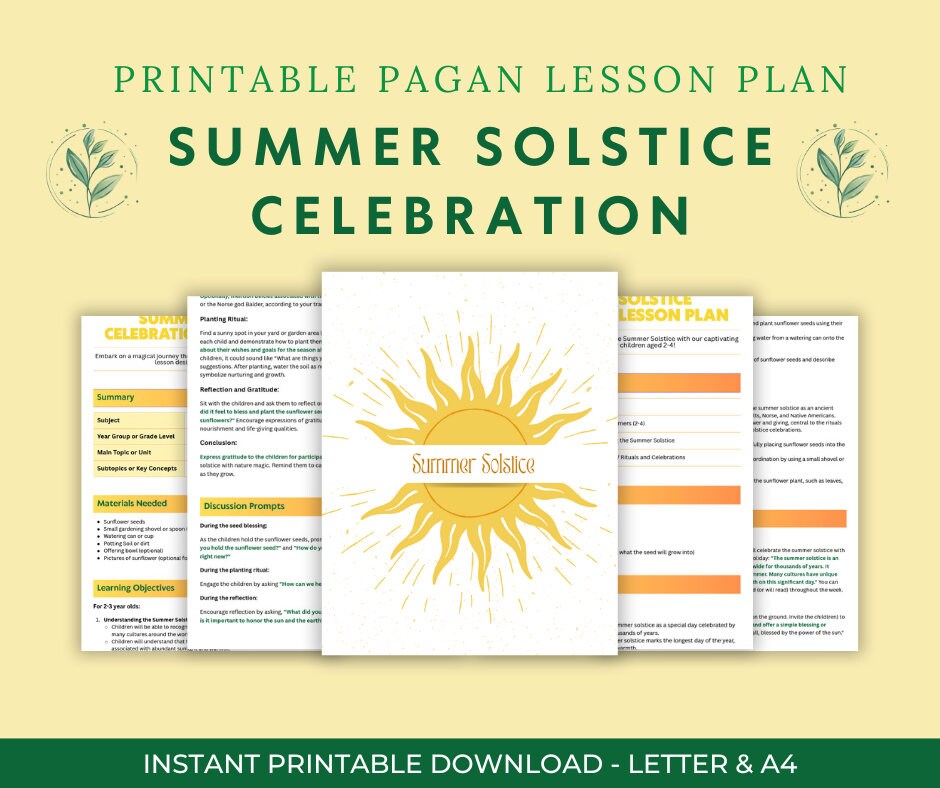 Summer Solstice Lesson Plan for Toddlers | Pagan Nature Ritual, Witchy ...
