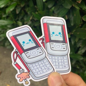 Chibi Flip Phone Stickers Weatherproof Stickers Sticker Set - Etsy