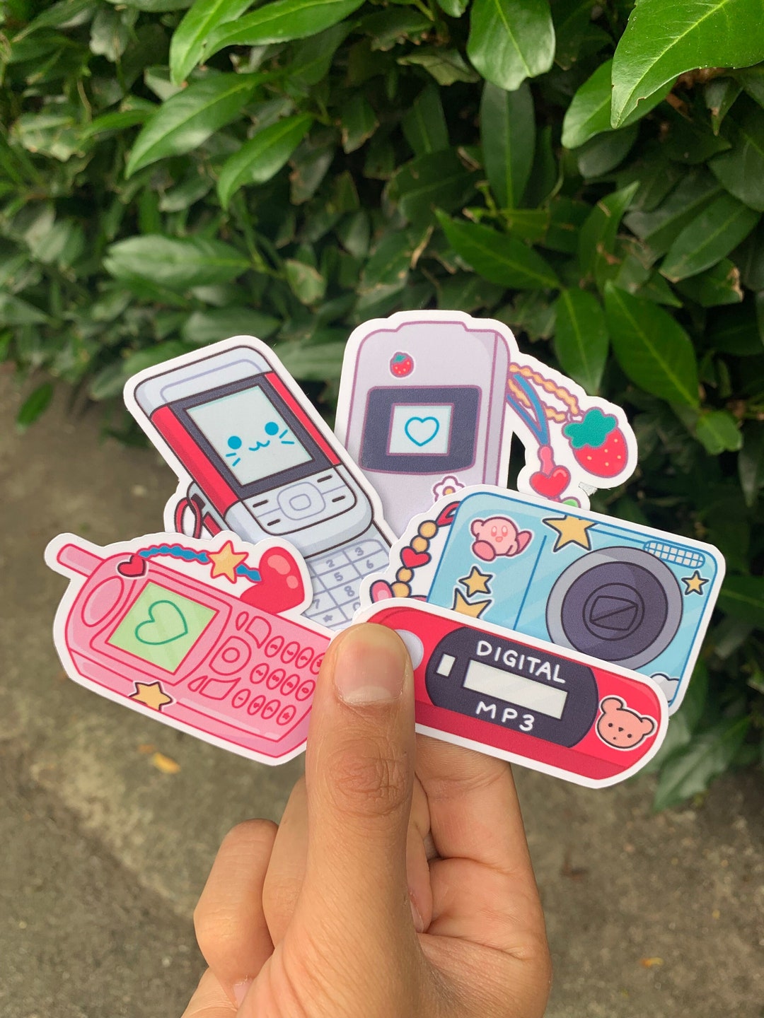 Chibi Flip Phone Stickers Weatherproof Stickers Sticker Set - Etsy