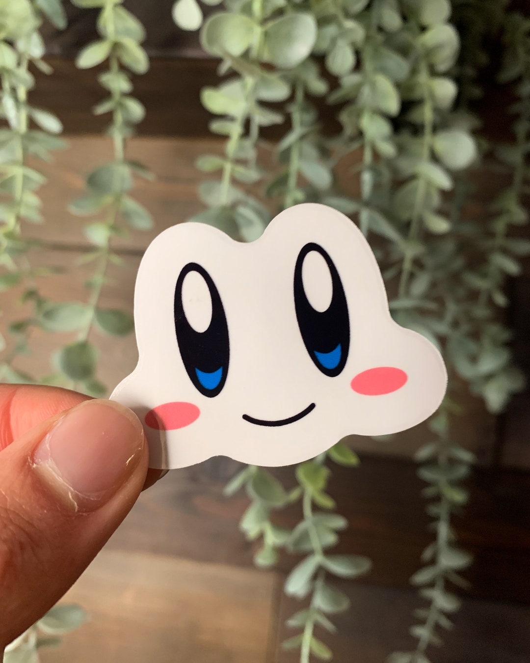 Pack of 3 Kirby Face Stickers Transparent Waterproof Stickers Clear ...