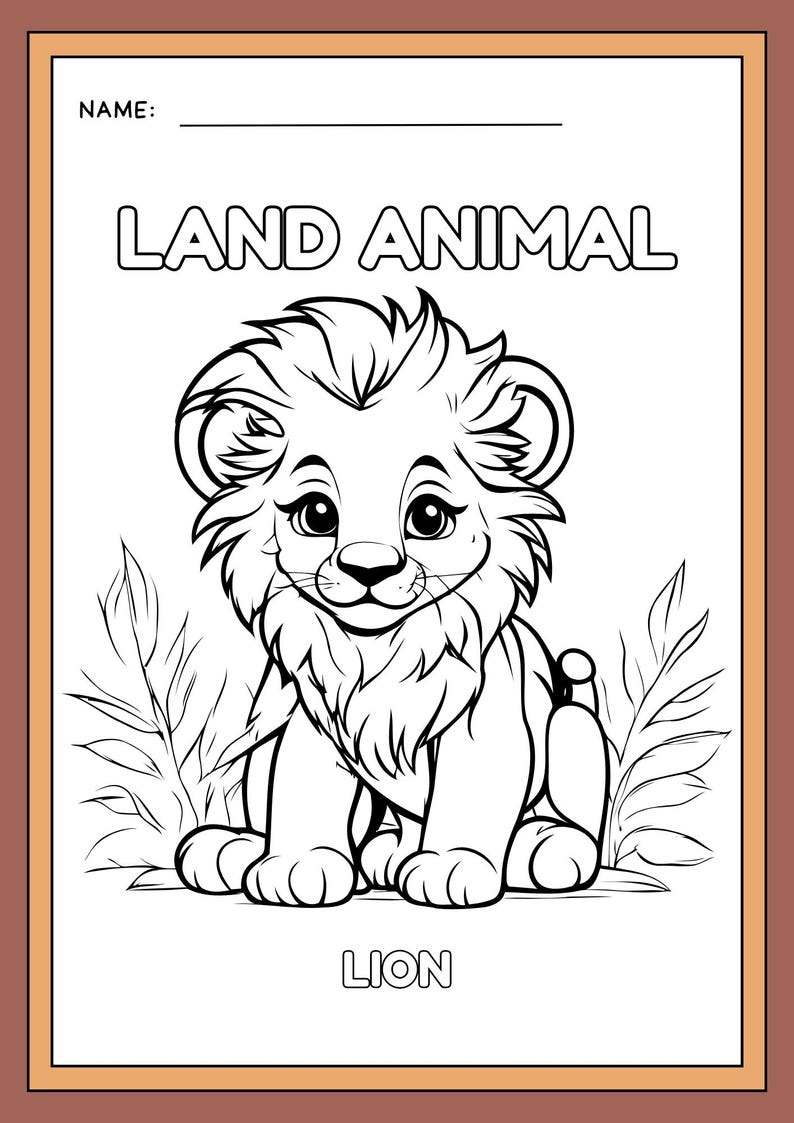 Printable Pdf Digital Download Instant Download Coloring Pages Animals ...