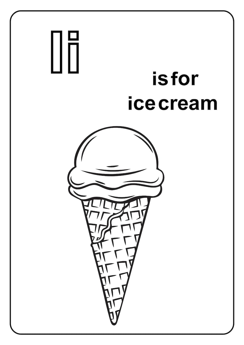 Alphabet Coloring Book Food Digital Download PDF Alphabet Coloring ...