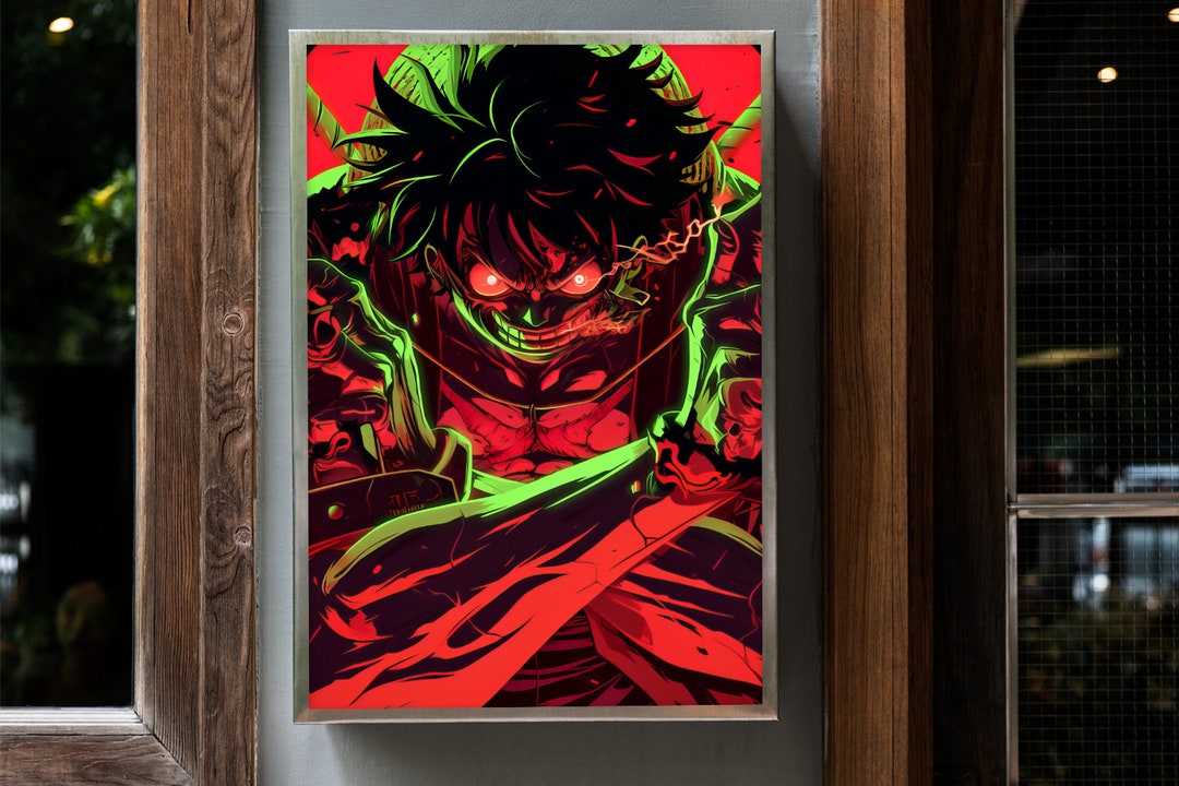 Monkey D. Luffy, One Piece, Anime Print, Anime Poster, Printable ...