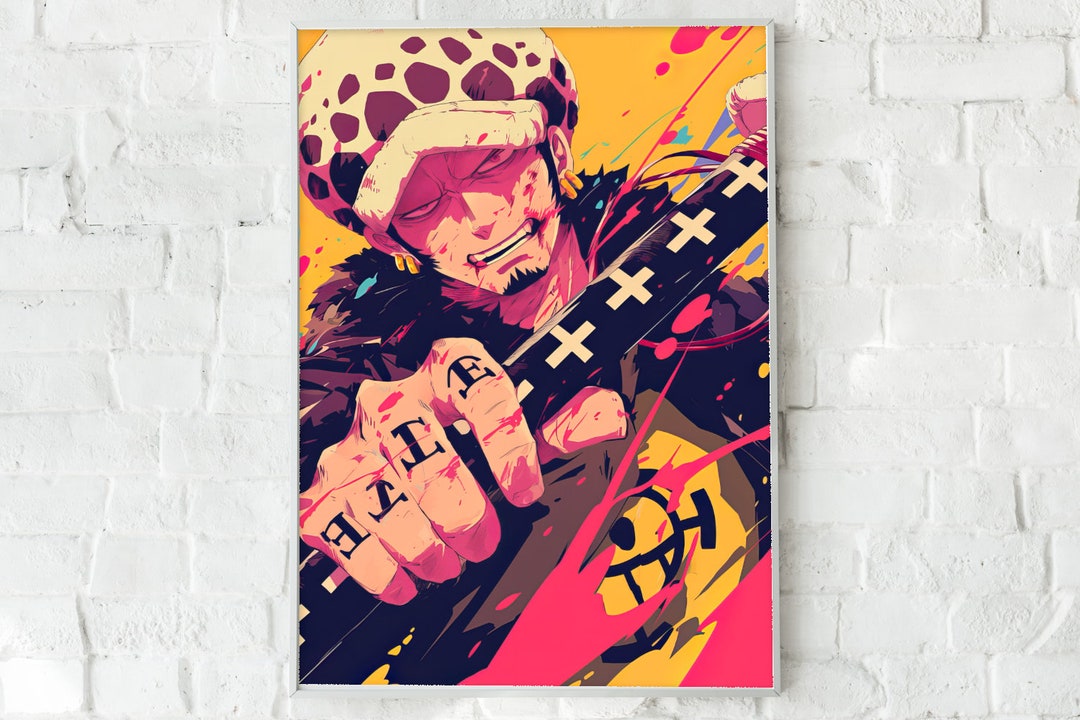 Printable Luffy Poster, Onepiece Contemporary Art, Instant Download Png ...