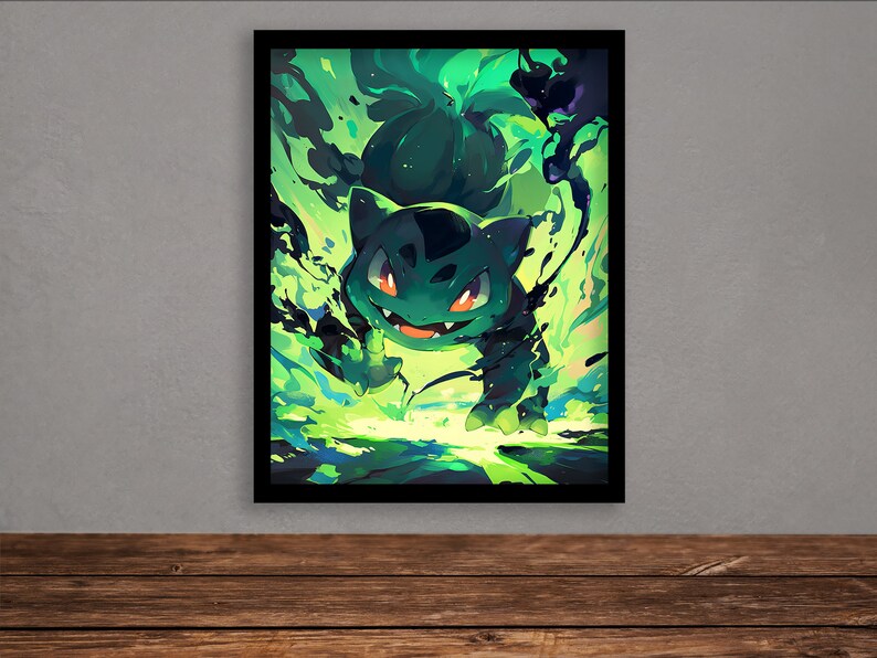 Printable Bulbasaur Poster, Bulbasaur Pokemon Digital Print, Video Game ...