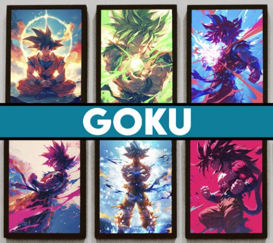 Printable Goku Poster, Son Goku, Anime Poster, Printable Wall Art, Home ...
