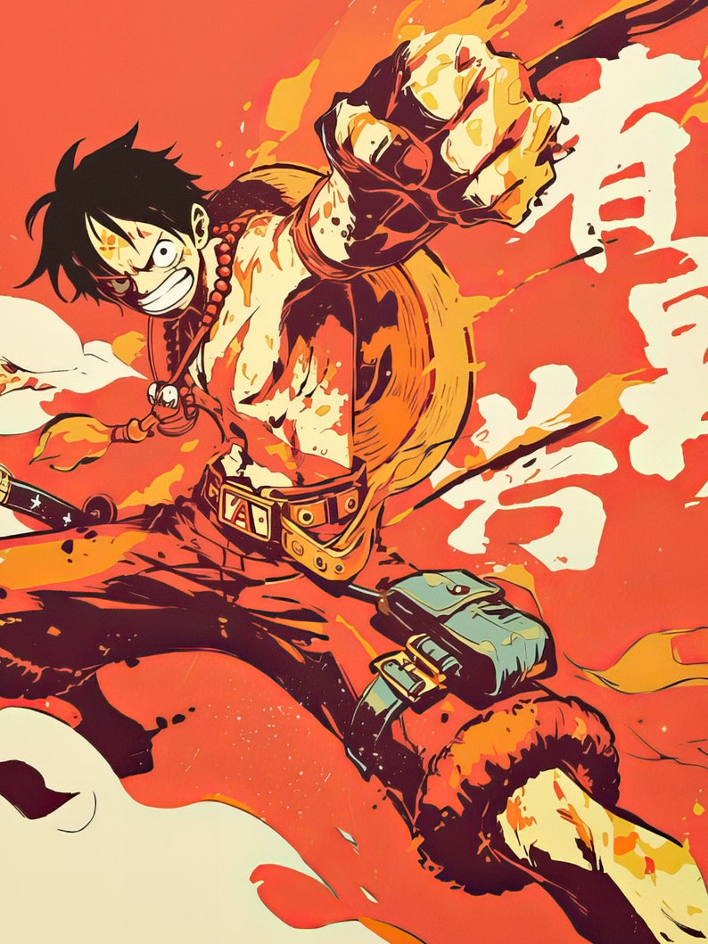 Printable Luffy Poster, Onepiece Contemporary Art, Onepiece Png, Wall ...