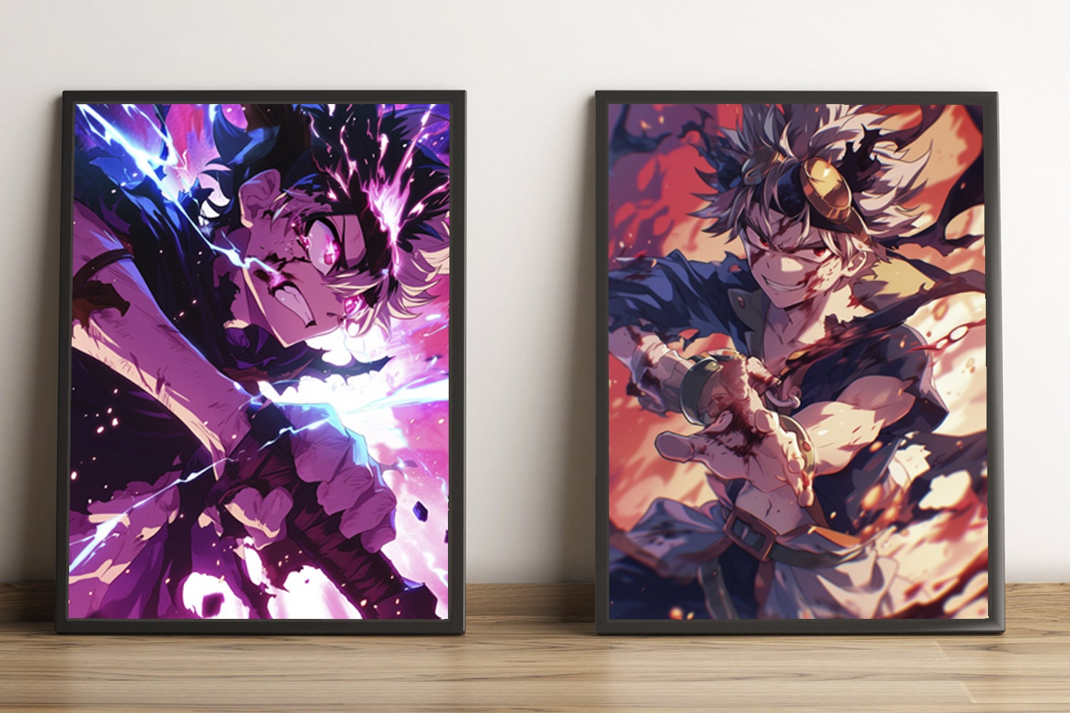 Printable Asta Black Clover Poster, Bundle Set Printing Wall Art, Anime ...