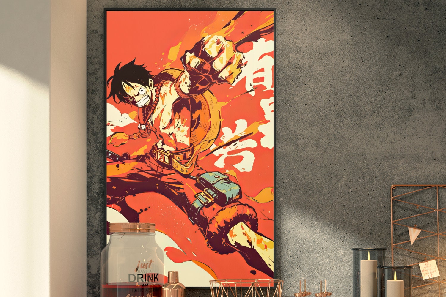 Printable Luffy Poster, Onepiece Contemporary Art, Onepiece Png, Wall ...