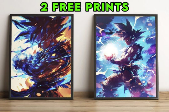 Printable Goku Poster, Son Goku, Anime Poster, Printable Wall Art, Home ...