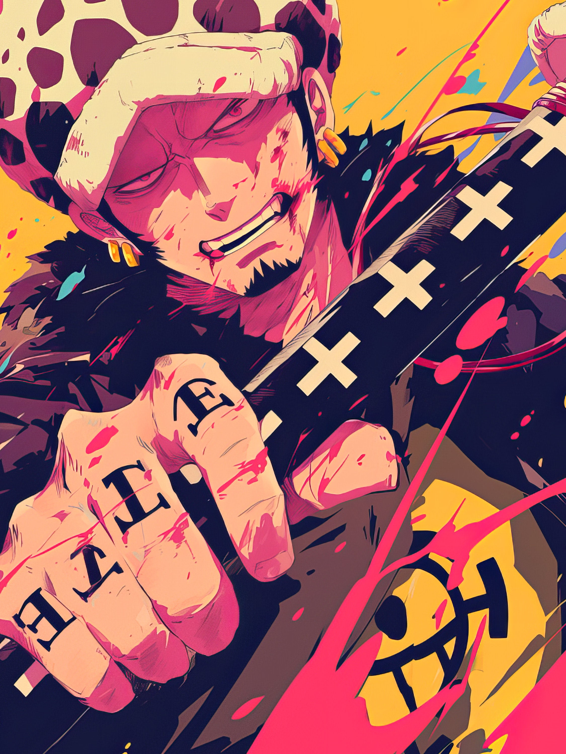 Printable Luffy Poster, Onepiece Contemporary Art, Instant Download Png ...