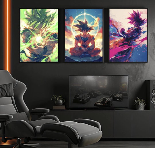 Printable Goku Poster, Son Goku, Anime Poster, Printable Wall Art, Home ...