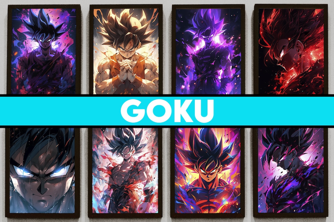 Printable Goku Poster, Son Goku, Anime Poster, Printable Wall Art, Home ...