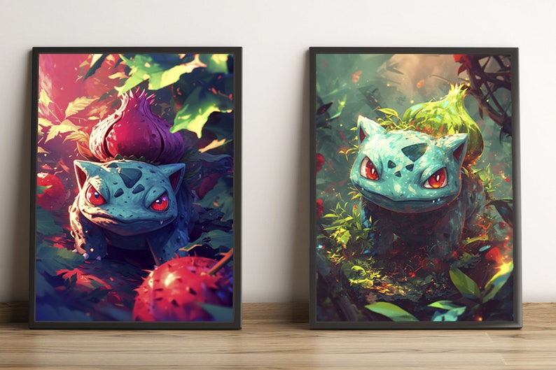 Printable Bulbasaur Poster, Pokemon Print Set, Printing Wall Arts ...