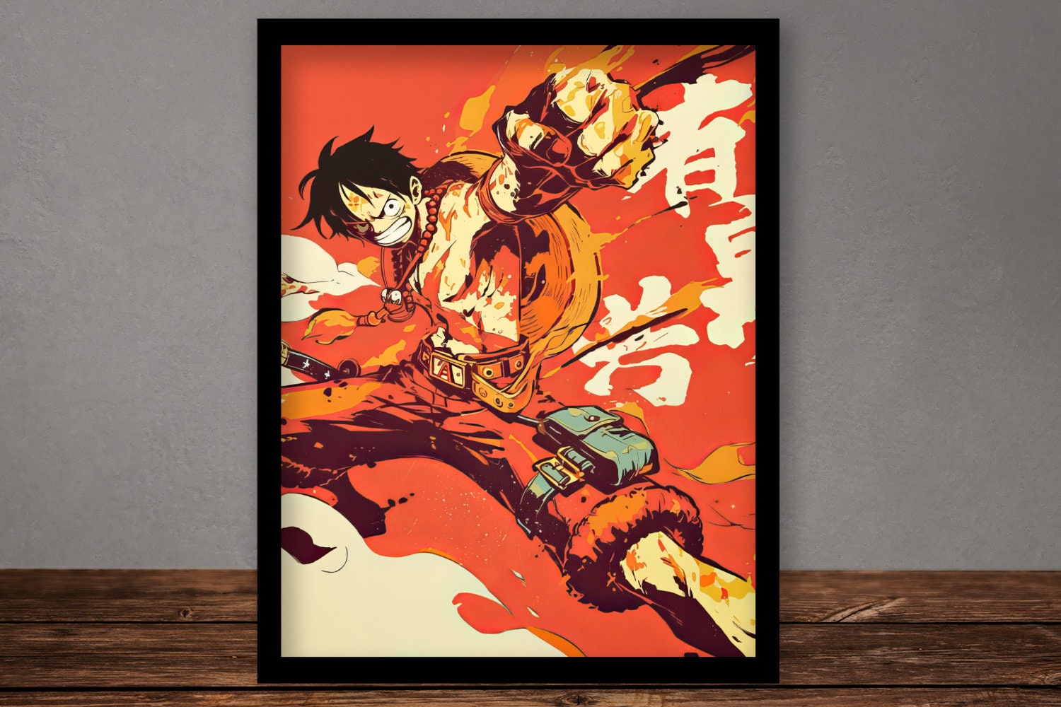 Printable Luffy Poster, Onepiece Contemporary Art, Onepiece Png, Wall ...