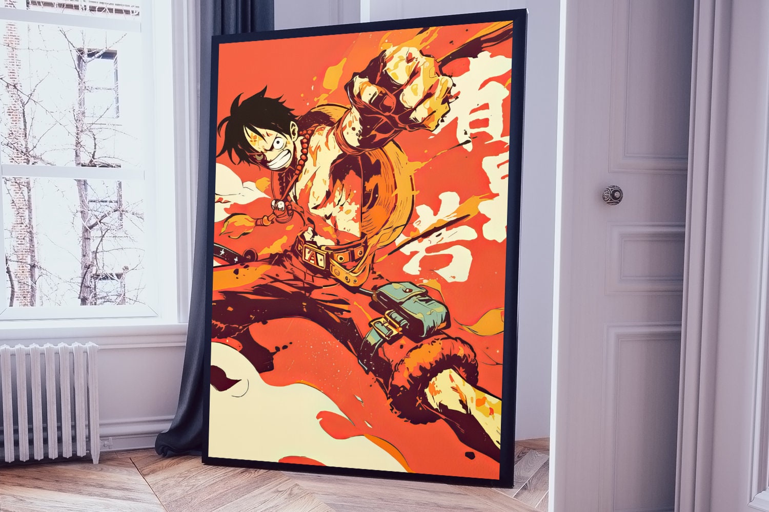 Printable Luffy Poster, Onepiece Contemporary Art, Onepiece Png, Wall ...