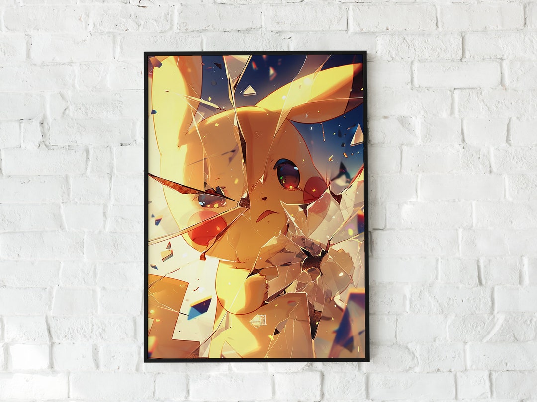 Printable Pikachu Art, Pikachu Digital Print, Pokemon Party Decor ...