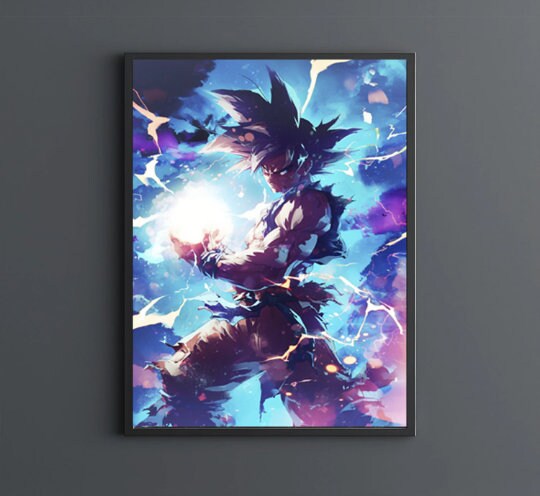 Printable Goku Poster, Son Goku, Anime Poster, Printable Wall Art, Home ...