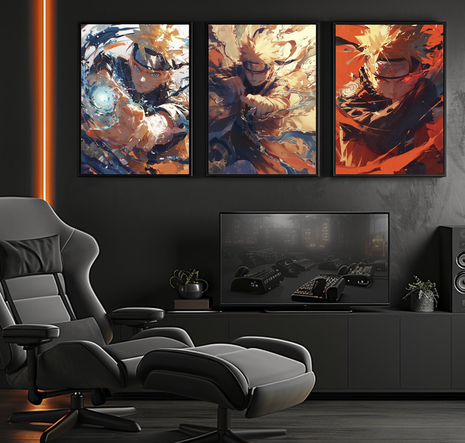 Printable Naruto Poster, Set of 8 Popular Anime Characters Posters ...