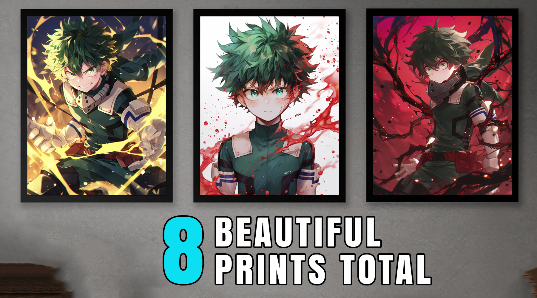 Deku My Hero Academia Anime Poster, Posters 8 Pack, MHA Poster Bundle ...