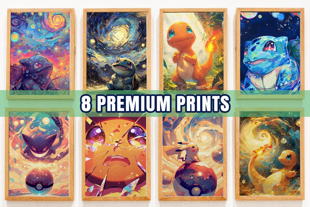Printable Pokemon Poster, Colorful Print Set, Descarga Digital Poster ...