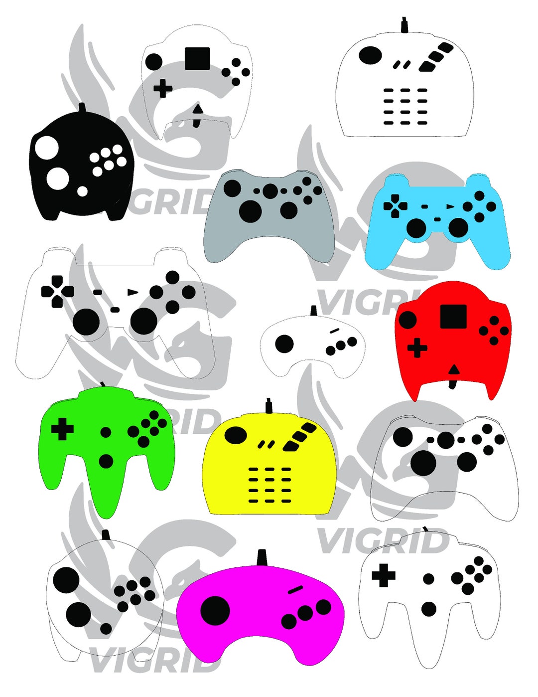 Digital Classic Controller Pack #1 - Etsy