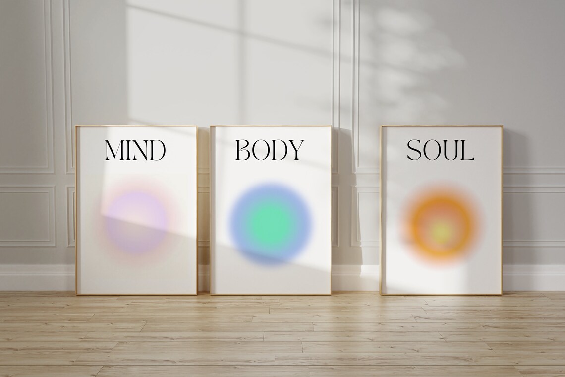 Mind, Body, and Soul Good Aura Posters Digital Download Wall Art - Etsy