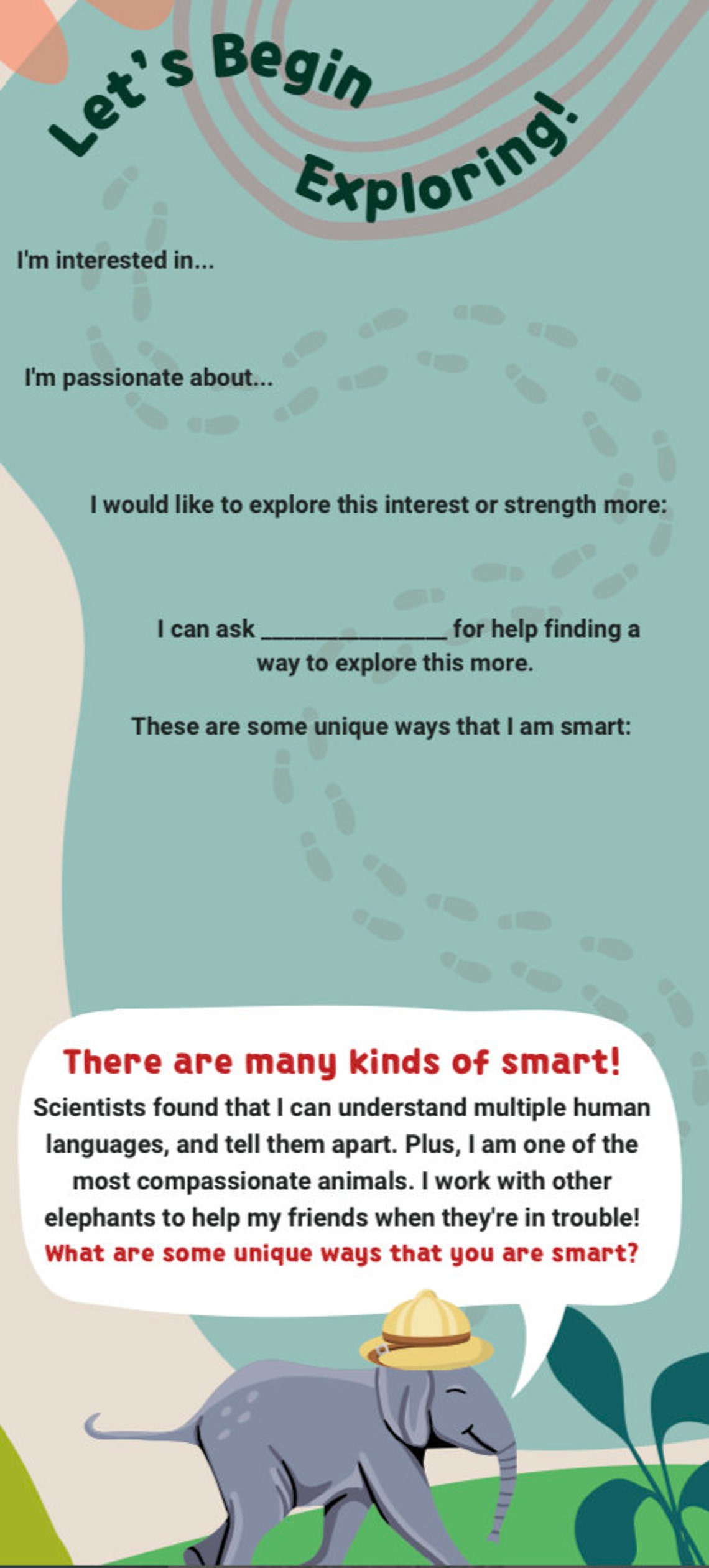 EDITABLE Kids Career Exploration Brochure Activity - Etsy