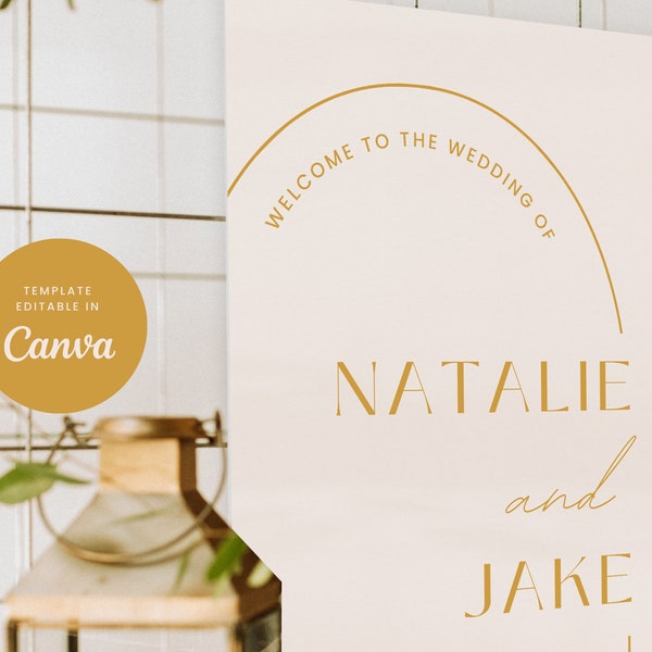 Wedding Sign Templates Canva - Etsy